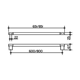 KEUCO Badetuchhalter Plan 14901, verchromt, 600 mm 14901010600