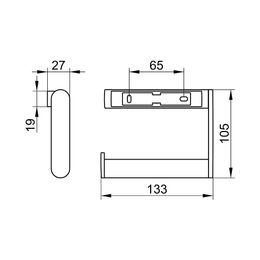 KEUCO Toilettenpapierhalter Plan 14962, offene Form, rechts, verchromt 14962010000