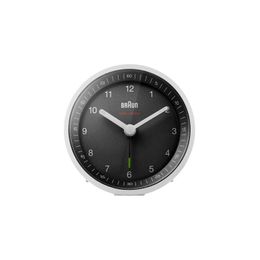Braun BC07 - alarm clock - round - quartz - desktop - black white