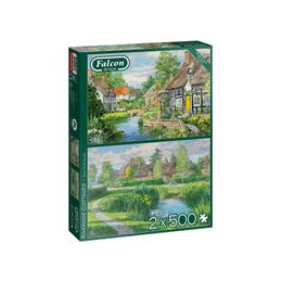 Jumbo Puzzle Falcon - Riverside Cottages (2x500 pcs)