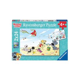 Ravensburger Woezel & Pip Summer and Winter Jigsaw Puzzle 2x24 Boden