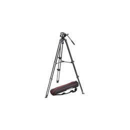 Manfrotto Tripod with fluid video head Lightweight with Side Lock