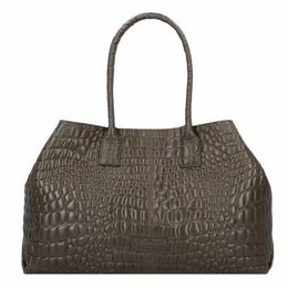 Liebeskind Berlin Liebeskind Chelsea Croco Shopper Tasche Leder 48 cm nori green