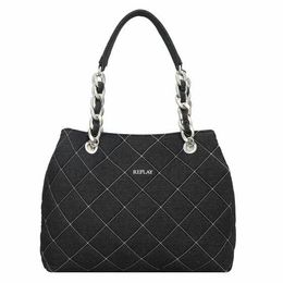 Replay Schultertasche 40 cm denim black