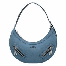 Replay Schultertasche 33 cm blue denim_