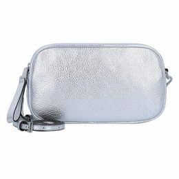 Abro Shimmer Umhängetasche Leder 23 cm silver