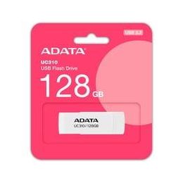 A-DATA UC310 128 GB, USB-Stick weiß, USB-A 3.2 Gen 1 Kapazität: 128 GB Geschwindigkeit: Lesen: max. 100 MB/s Anschluss: USB-A 3.2 Gen 1 (5 Gbit/s)