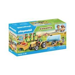 Playmobil 71442 Country Traktor mit Anhänger und Wassertank, Konstruktionsspielzeug Serie: Country Teile: 117 -teilig Altersangabe: von 4 Jahren bis 10 Jahren Material: Kunststoff