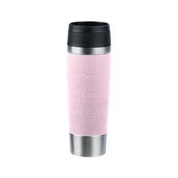 Emsa TRAVEL MUG Classic Grande Thermobecher hellrosa/edelstahl, 0,5 Liter Material: Edelstahl / PP / Silikon, mit Soft-Touch-Manschette Anzahl Teile: 2 -teilig Besteht aus: Thermobecher + Quick Press Verschluss Fassungsvermögen: 500 ml