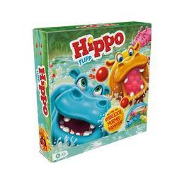 Hasbro Hippo Flipp , Gesellschaftsspiel Spieleranzahl: 2 - 4 Spieler Spieldauer: 10 Minuten Altersangabe: ab 4 Jahren