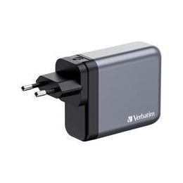 Verbatim GaN-Ladeger&auml;t 140W, 1x USB-A , 3x USB-C grau, PD 3.1, PD 3.0, QC 3.0