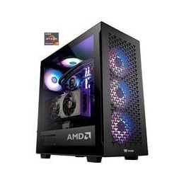 Thermaltake AMD Pro Edition, Gaming-PC schwarz/transparent, Windows 11 Home 64-Bit Prozessor: AMD Ryzen 7 7800X3D Grafik: AMD Radeon RX 7800 XT Speicher: 32 GB DDR5-Arbeitsspeicher | 2 TB SSD-Festplatte