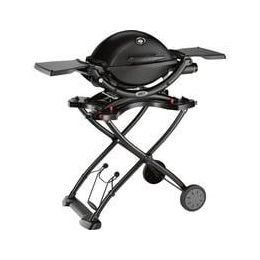 Weber Gasgrill Q 1200 Mobil Black Line schwarz Grillrost Material: Gusseisen Leistung: 2,49 kW Grillfläche: 1.238 cm² Heizart: Gas