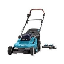 Makita Akku-Rasenm&auml;her DLM432PT2, 36Volt (2x18Volt) blau/schwarz, 2x Li-Ion Akku 5,0Ah