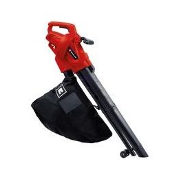 Einhell Laubsauger/Laubbläser GC-EL 3024 E rot/schwarz, 3.000 Watt Leistung/Spannung: 3.000 Watt Luftstromgeschwindigkeit: 240 km/h Funktionen: Blasen, Häckseln, Saugen Betriebsart: Netzanschluss