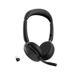 Jabra Evolve2 65 Flex Duo, Headset schwarz, Stereo, Microsoft Teams, USB-C, Link380c