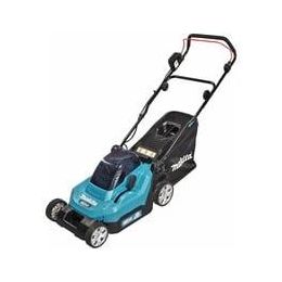 Makita Akku-Rasenmäher DLM382Z, 36Volt (2x18Volt) blau/schwarz, ohne Akku und Ladegerät Leistung: Akku-Betrieb 36Volt, zwei 18V-Akku-Steckplätze Schnittbreite: 38 cm Schnitthöhe: 6-stufig, 20 bis 75 mm Empf. Rasenfläche: bis 560 m²