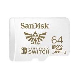 Sandisk Nintendo Switch 64 GB microSDXC, Speicherkarte wei&szlig;, UHS-I U3, V30