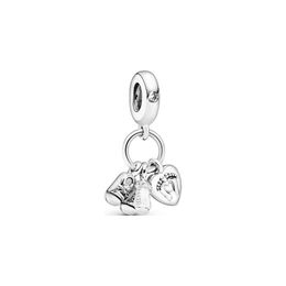 Pandora Charm Moments Nuckelflasche und Babyschuhe 798106CZ