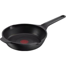 Tefal Bratpfanne Robusto, Aluminium (1-tlg), Aluguss, Antihaftversiegelung, Thermo-Signal, alle Herdarten,Induktion, schwarz