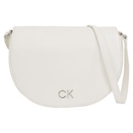 Calvin Klein Umhängetasche CK DAILY SADDLE BAG PEBBLE, Handtasche Damen Tasche Damen Schultertasche, weiß