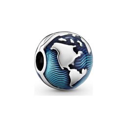 Pandora Charm Moments Blauer Globus Clip 799429C01