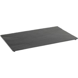 APS Servierplatte GN 1/1, Schiefer, (1-tlg), Naturschieferplatte, versiegelte Oberfläche, 32,5 x 53 cm, schwarz