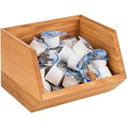 APS Servier-Set Buffet Box, Holz, (1-tlg), hochwertiges Eichenholz, stapelbar, braun