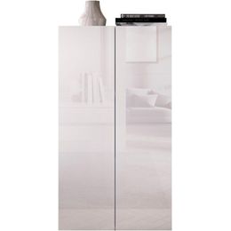 Lc Aktenschrank Basic, Büroschrank mit 2 Türen (2 Einlegeböden), Mehrzweckschrank in verschiedenen Farben, B 63 x H 114 cm, weiß