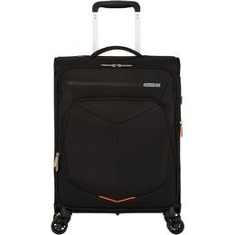 American Tourister® Weichgepäck-Trolley Summerfunk, 55 cm, 4 Rollen, Handgepäck Reisekoffer Trolley TSA-Zahlenschloss Volumenerweiterung, schwarz