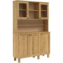 Kochstation Küchenbuffet KS-Osby (1-St) Kiefer massiv, Breite 120 cm, 5 Türen, beige