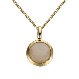 Firetti Kettenanhänger Schmuck Geschenk Gold 333 Halsschmuck Anhänger für Halskette Opal, mit Opal, gelb|goldfarben|weiß