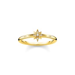 Thomas Sabo Ring Stern mit Steinen gold