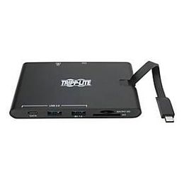 TRIPP LITE USB-C Laptop Docking Station - HDMI, VGA, GbE, 4K @ 30 Hz, Thunderbolt 3, USB-A, USB-C, PD Charging 3.0, Black - Dockingstation - USB-C 3.1 / Thunderbolt 3 - VGA, HDMI - 1GbE