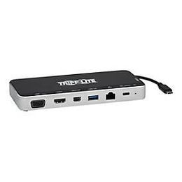 TRIPP LITE USB C Docking Station Hub USB Dock Triple Display 4K HDMI VGA USB A/C Gbe - Dockingstation - USB-C - VGA, HDMI, Mini DP - 1GbE