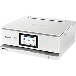 Multifunktionsdrucker Canon PIXMA TS8751, 3 in 1, USB/WLAN/Cloud/SDCard, Auto-Duplex/Mobildruck, bis A4, inkl. 6 Tintenpatronen, weiß