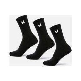 MP Crew-Socken Unisex (3er Pack) — Schwarz - UK 2-5