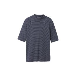 Tom Tailor Damen Gestreiftes T-Shirt, blau, Streifenmuster, Gr. XL