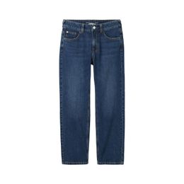 Tom Tailor Jungen Straight Jeans mit recycelter Baumwolle, blau, Uni, Gr. 134