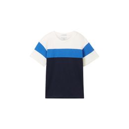 Tom Tailor Jungen Oversized T-Shirt mit Bio-Baumwolle, blau, Colour Blocking, Gr. 92/98