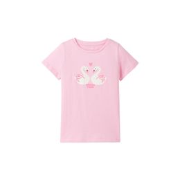 Tom Tailor Mädchen T-Shirt mit Motivprint, rosa, Motivprint, Gr. 128/134