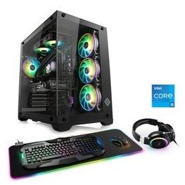 CSL Gaming-PC "Aqueon C55310 Advanced Edition" Computer Gr. Microsoft Windows 11 Home (64 Bit), 32 GB RAM 1000 GB SSD, schwarz