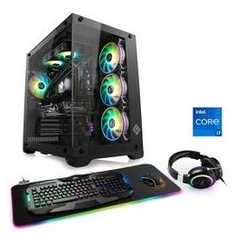 CSL Gaming-PC "Aqueon C77320 Extreme Edition" Computer Gr. Microsoft Windows 11 Home (64 Bit), 64 GB RAM 1000 GB SSD, schwarz