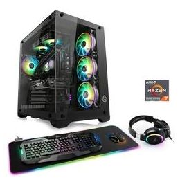 CSL Gaming-PC "Aqueon A56241 Advanced Edition" Computer Gr. Microsoft Windows 11 Home (64 Bit), 64 GB RAM 2000 GB SSD, schwarz Bestseller