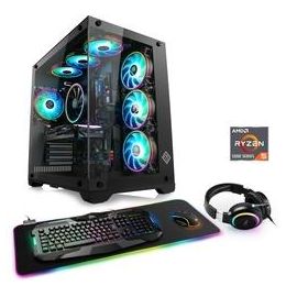 CSL Gaming-PC "Aerion A56314 Advanced Edition" Computer Gr. Microsoft Windows 11 Home (64 Bit), 32 GB RAM 1000 GB SSD, schwarz