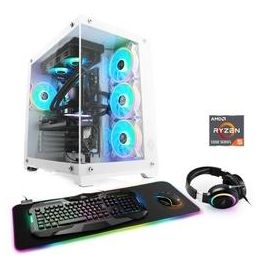 CSL Gaming-PC "Aqueon A56311 Advanced Edition" Computer Gr. Microsoft Windows 11 Home (64 Bit), 32 GB RAM 1000 GB SSD, weiß