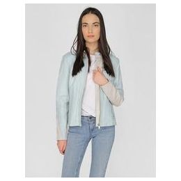 Lederjacke Maze "42021107" Gr. L, blau (pastel blue) Damen Jacken