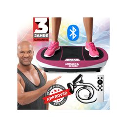 miweba Sports Vibrationsplatte MV200, 3D-Vibration, Fernbedienung, Bluetooth, Display, 2 x 200 Watt (Pink)