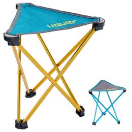 Uquip Leichtgewichtshocker Trinity M Mini Dreibein Hocker Campinghocker 150 kg Farbe: Grey/blue