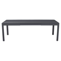 Fermob RIBAMBELLE Tisch mit 2 Einlegeplatten aus Aluminium 149/234x100 cm Anthrazit Aluminium/Aluminium